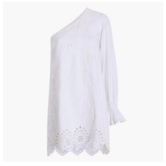 Hill House | Dresses | Hill House The Mila Eyelet One Shoulder Dress In ...